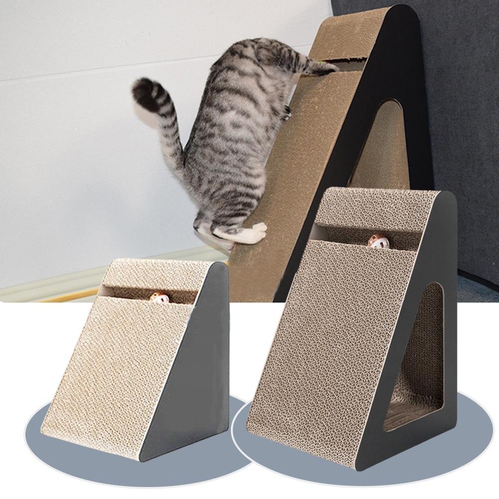 Cat Scratching Board Made Of Cardboard Dualsided Longlasting Triangle ...