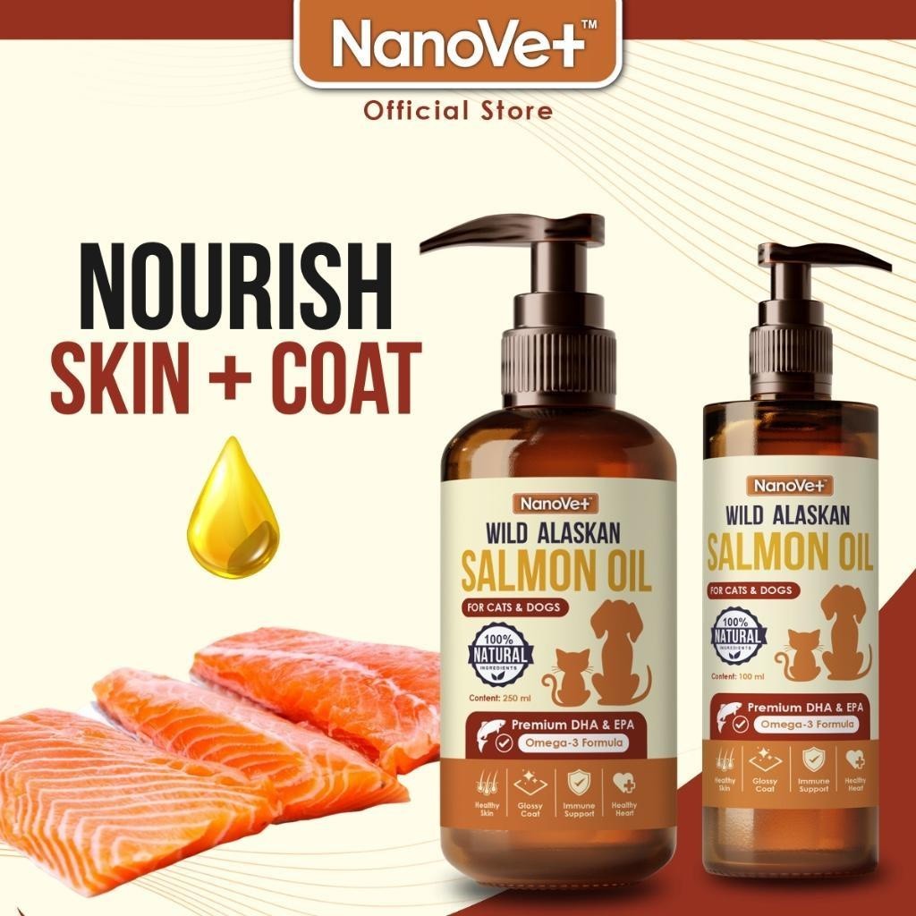 [Box Packing] NANOVET Wild Alaskan Salmon Oil For Cat and Dog 猫狗鱼油 ...