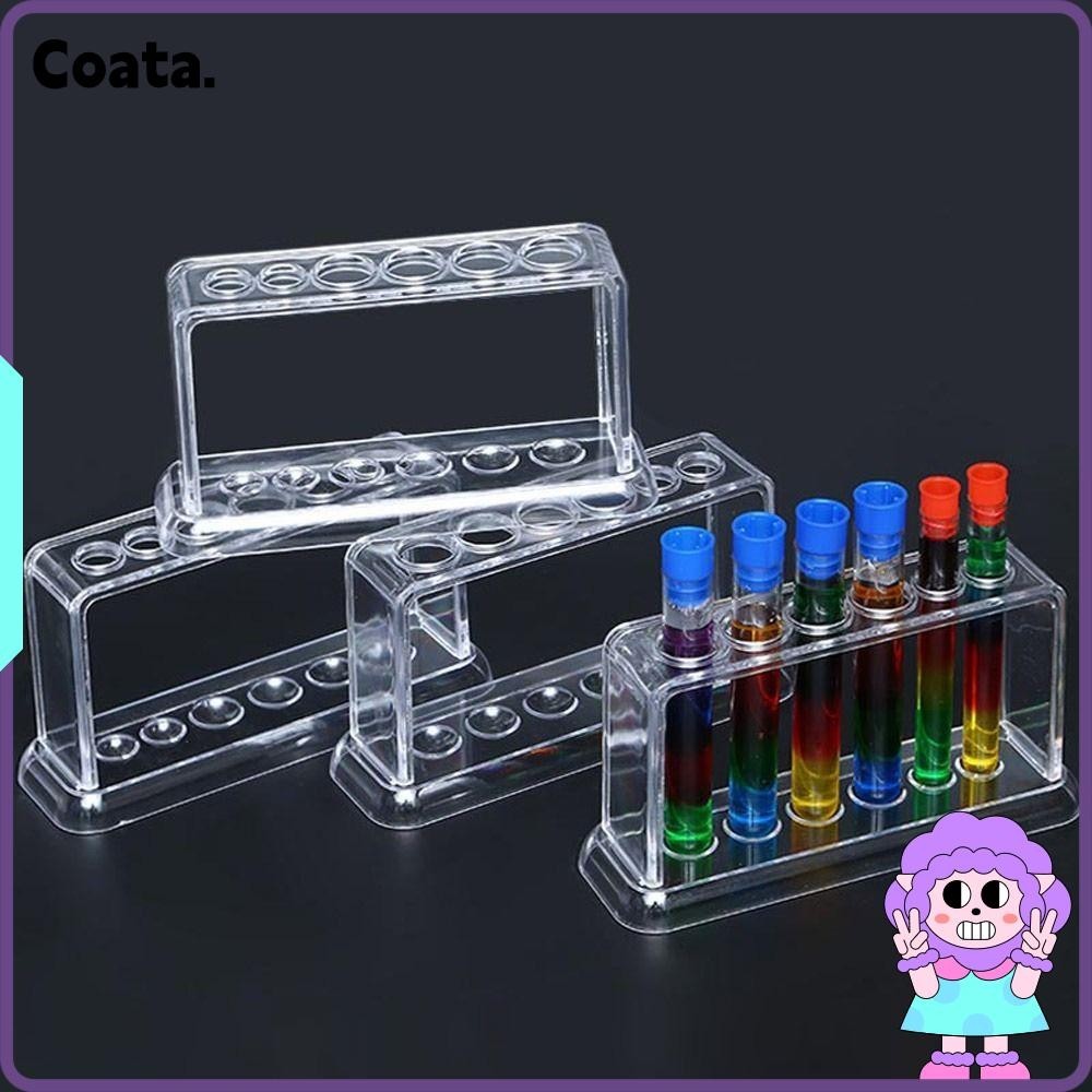 COATA Test Tube Rack, 6 Holes Test Tube Holder, Durable Plastic Test ...