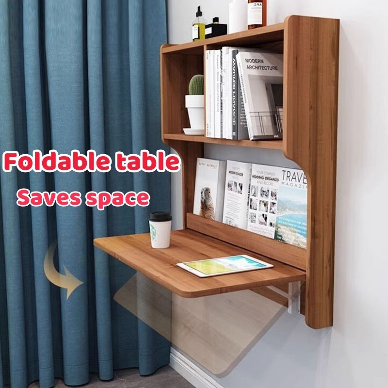 Foldable desk foldable storage cabinet wooden home computer desk ...