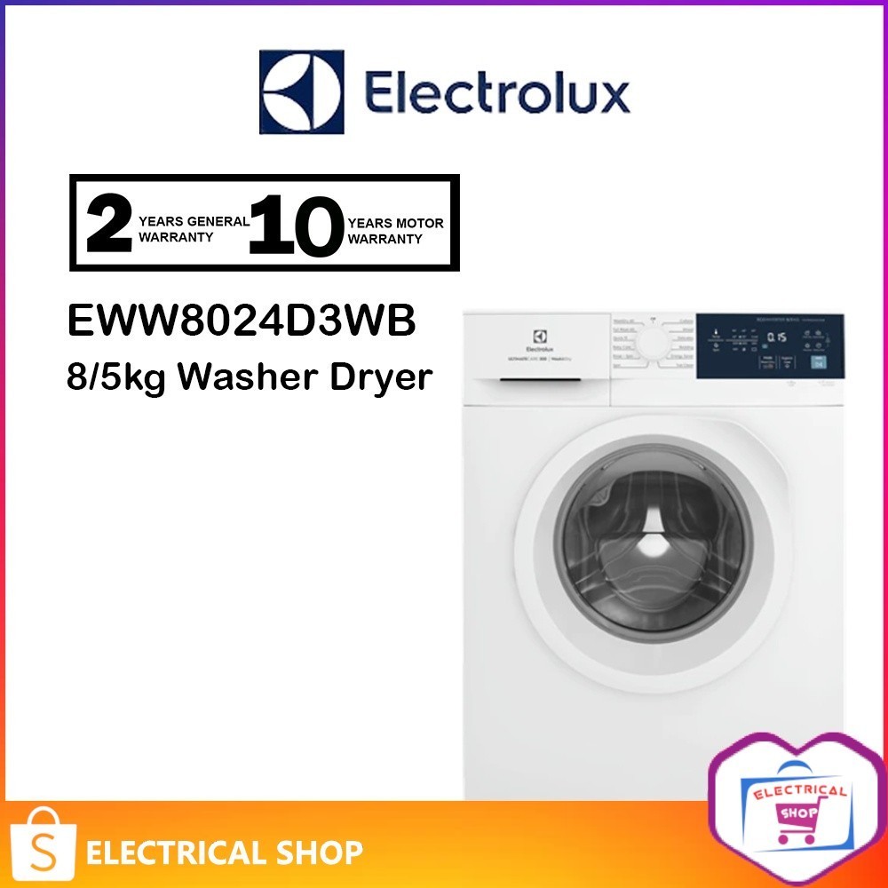 Electrolux 8kg/5kg Ultimate Care 300 Inverter washer dryer EWW8024D3WB ...
