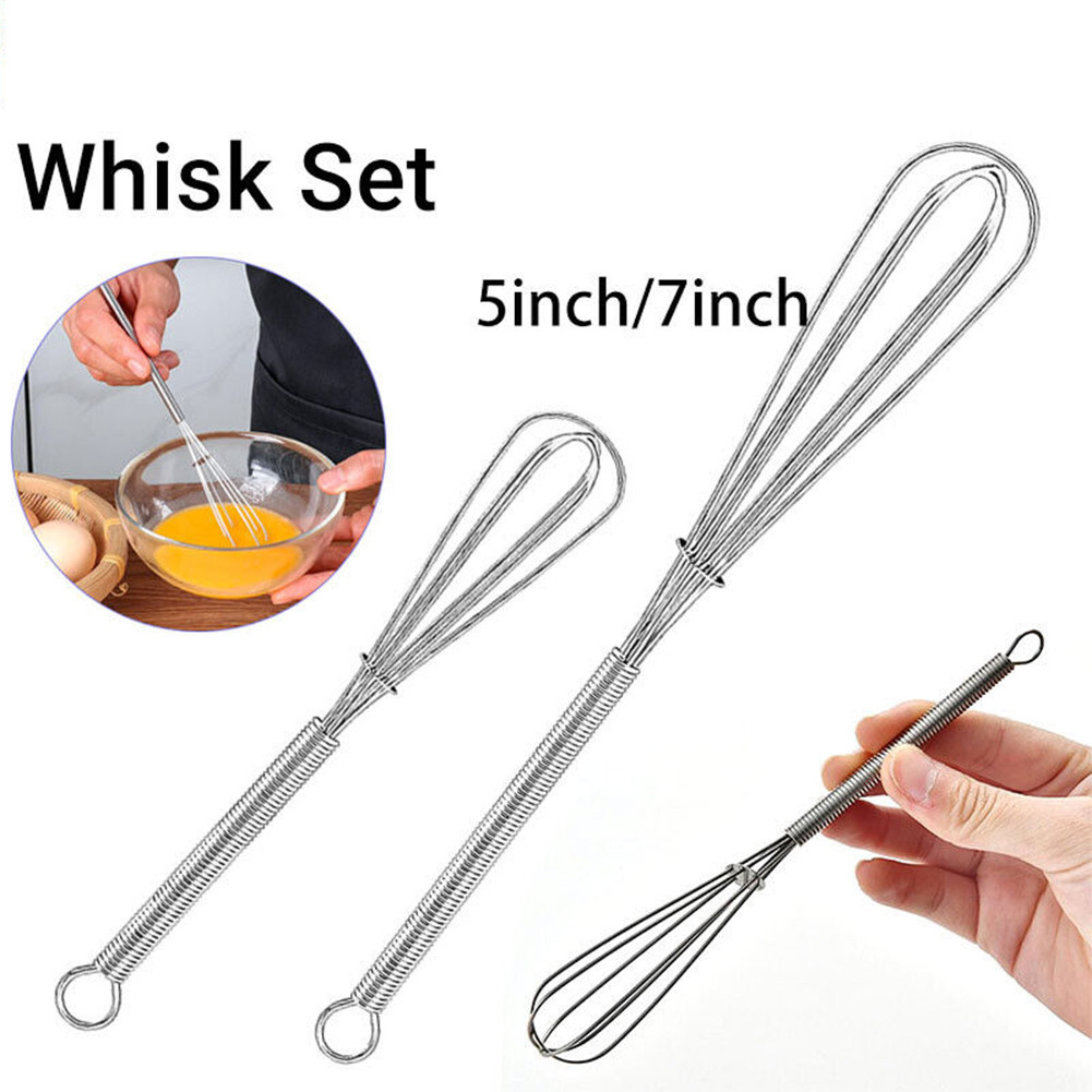 5/7 inch Stainless Steel Hand Whisk , Non-Rust Small whisks Stainless ...