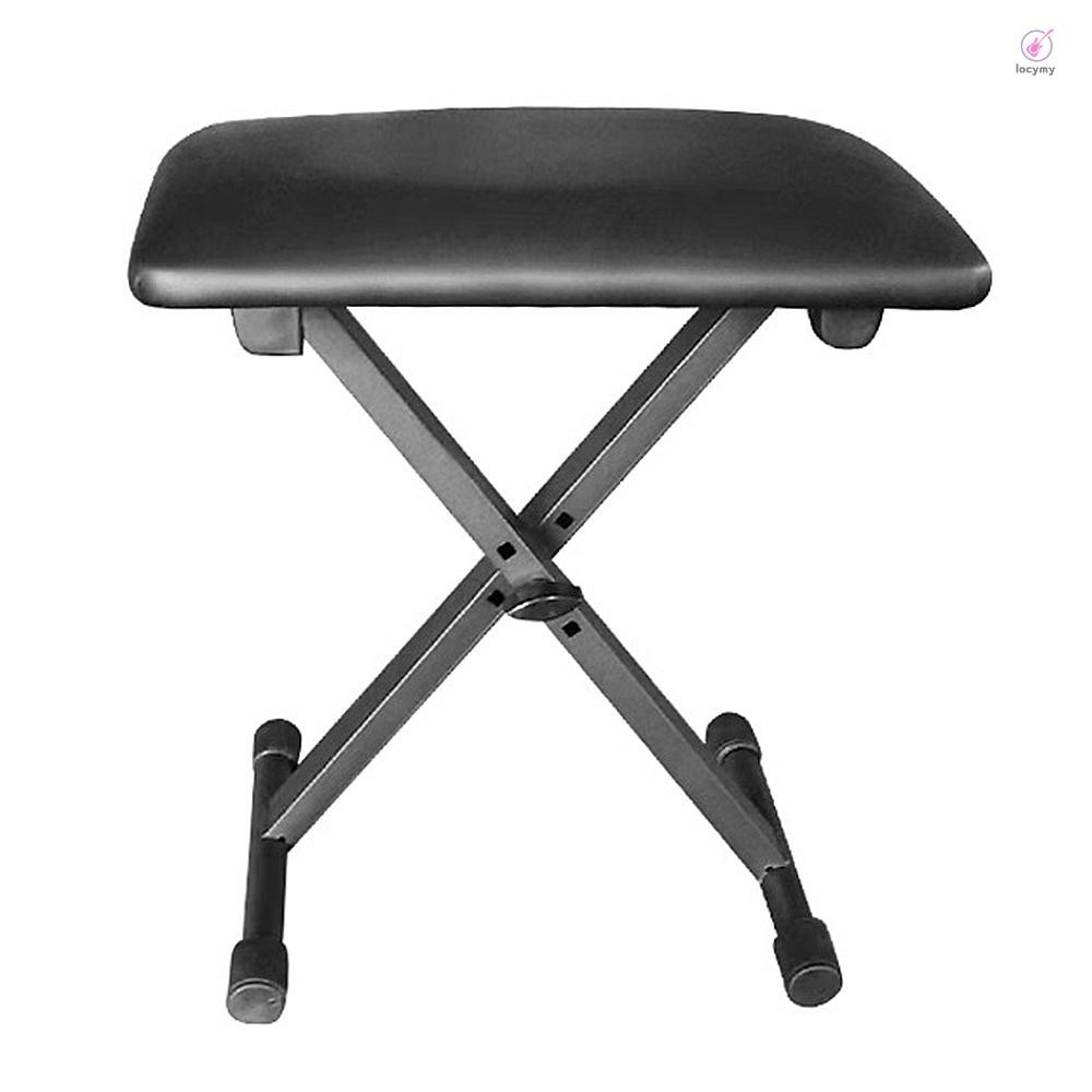 Piano Bench X-Style Keyboard Bench Adjustable Height, Padded Keyboard ...