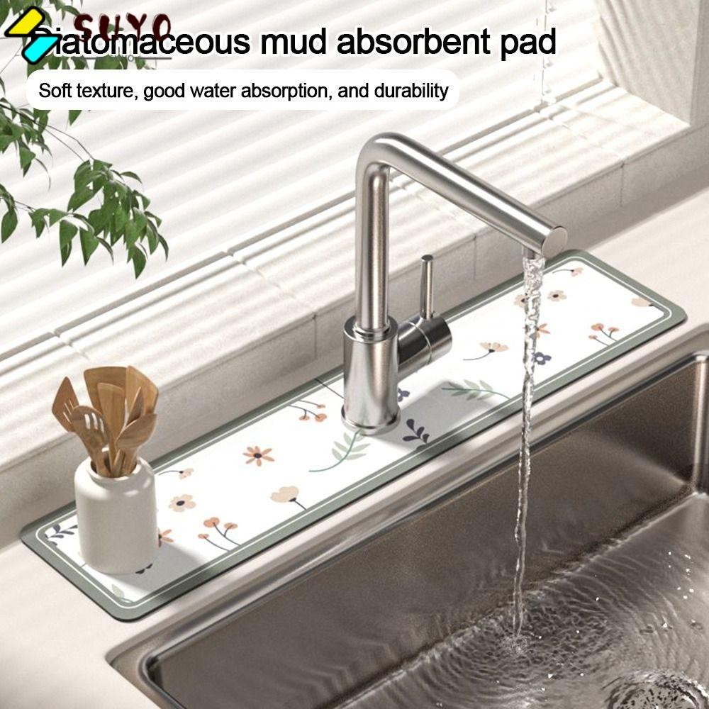 SUYO Faucet Draining Mat, Convenient Multifunction Non-Slip Absorbent ...