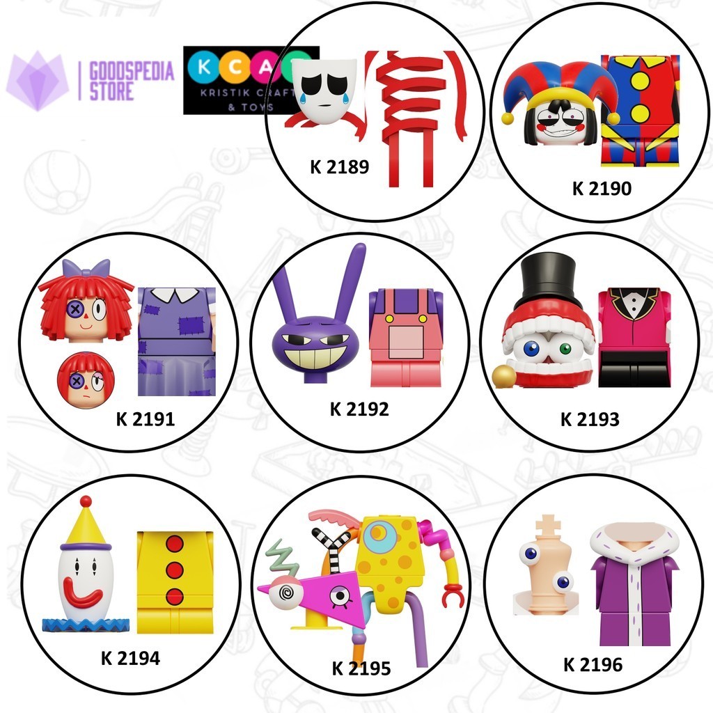 Kdl627 building block mini Figure - Digital Amazing Circus Pomni Gangle ...