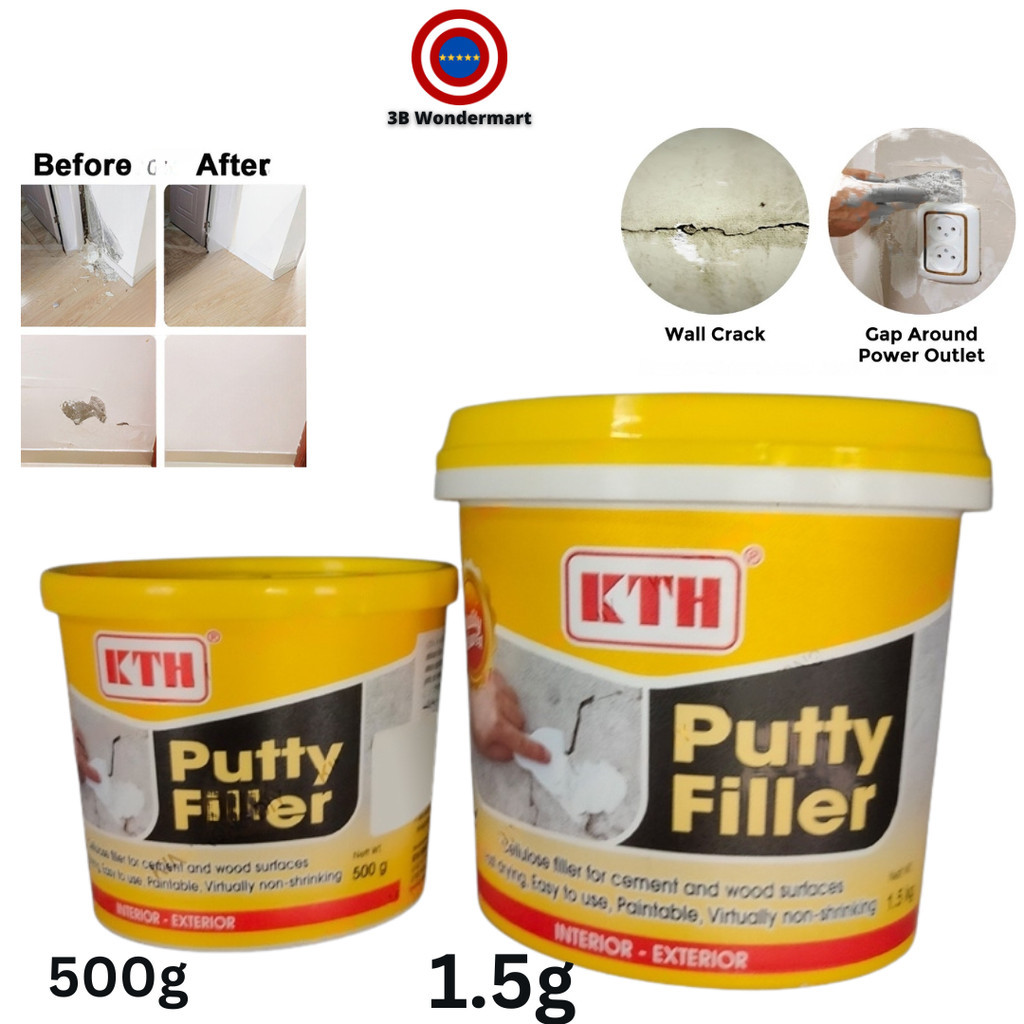 KTH Putty Filler Filling Cracks and Holes Skim Instant Filla Wall Putty ...