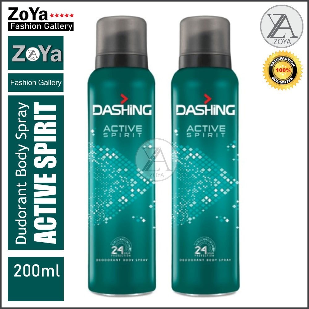DASHING ACTIVE SPIRIT DEDORANT BODY SPRAY 125ml And DASHING EDP 100ml ...
