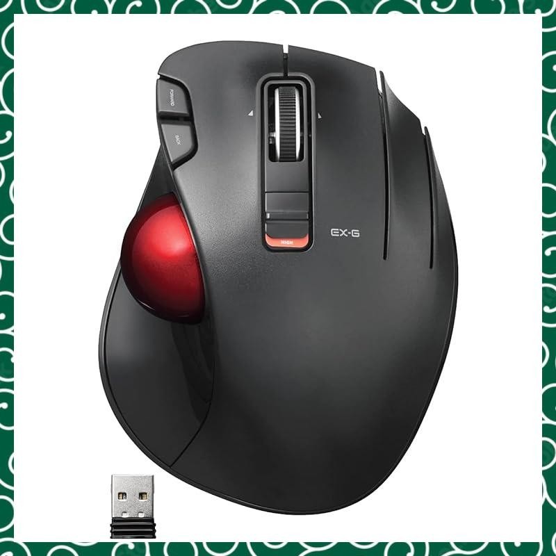 Wireless Trackball Mouse with Gaming-Grade Optical Sensor - Black ...