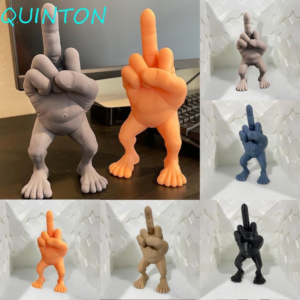 QUINTON Middle Finger Figure, Prank Crafts Finger Resin Ornament, Car ...