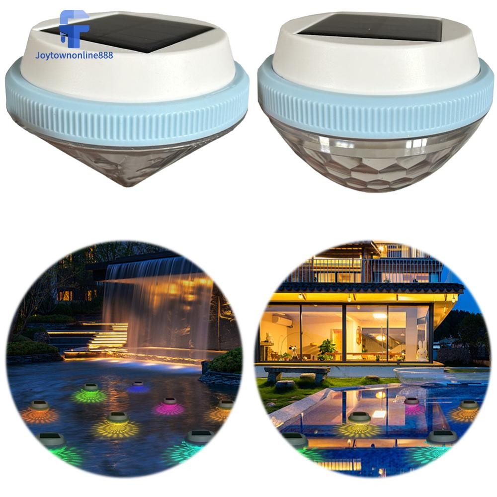 Solar Powered Floating Lights Vibrant RGB Colors Rechargeable Pool ...
