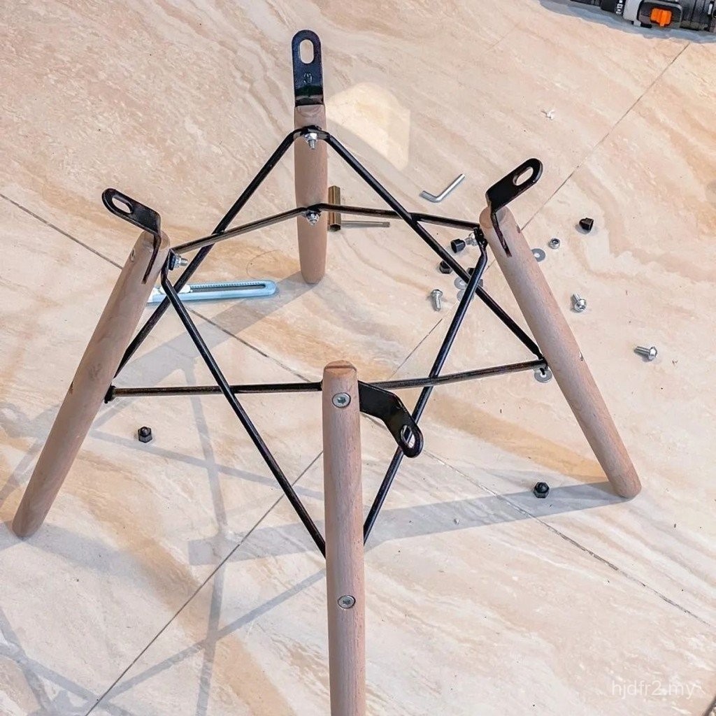 Solid Wood Small Coffee Table Stand Eames Round Table Leg Stand ...