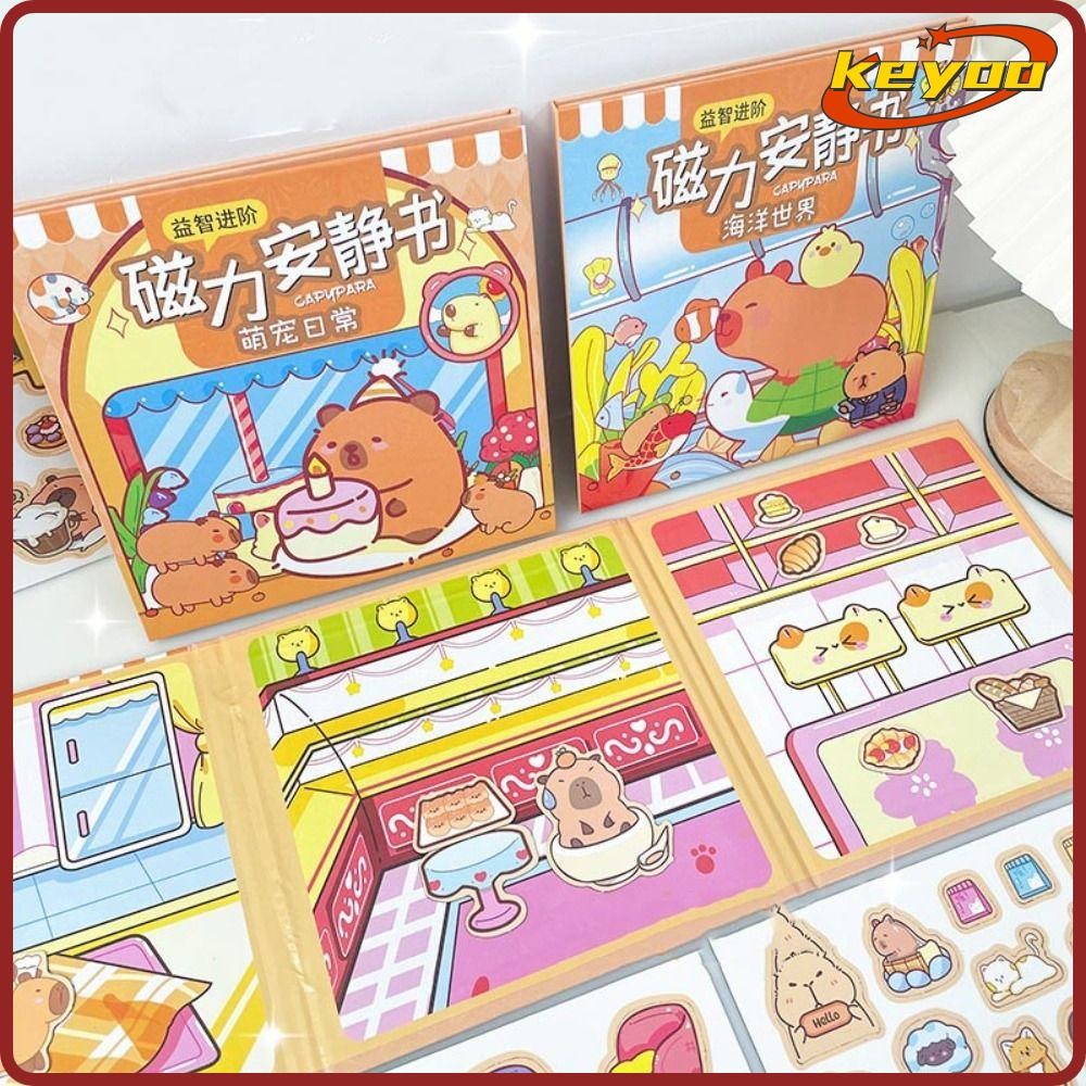 [KEYOO] Capybara Book Toy, Capybara Kawaii Magnetic Quiet Book ...
