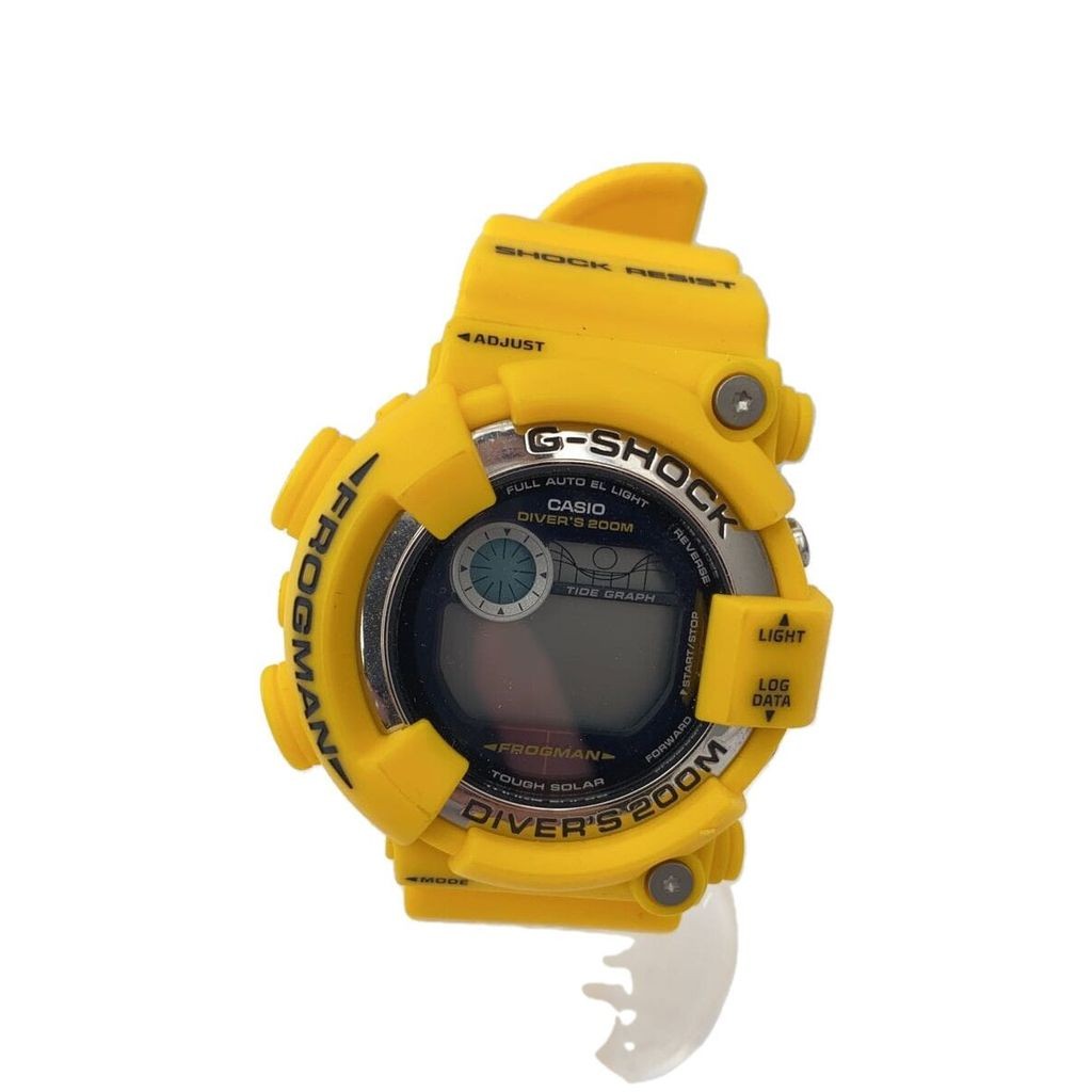 CASIO Mens Watch Yellow Frogman Tough Solar Digital Rubber GRY YLW SS ...
