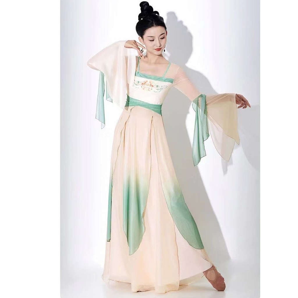 Wide-leg Foot Mouth Design Classical Dance Body Rhythm Gauze Chinese ...