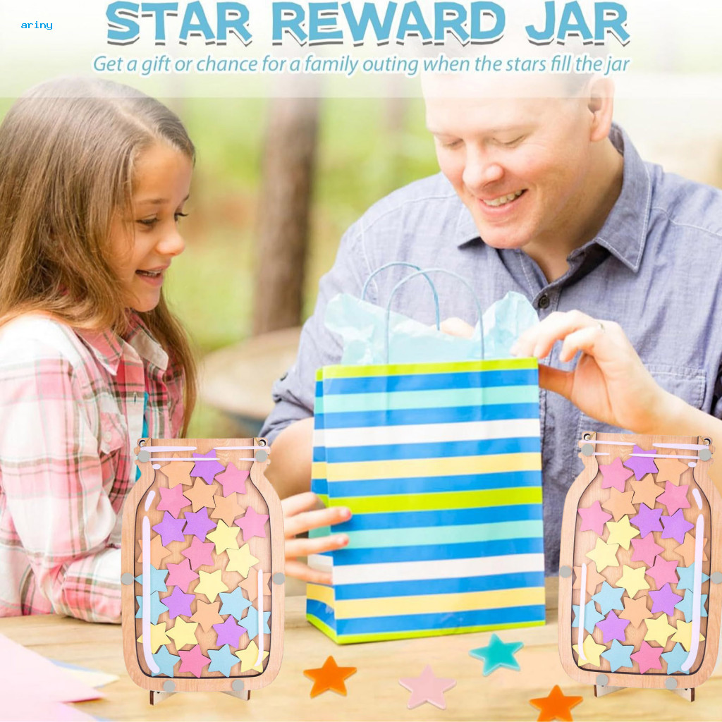 ARI Wooden Star Reward Jar Homework Reward System Wooden Reward Jar ...