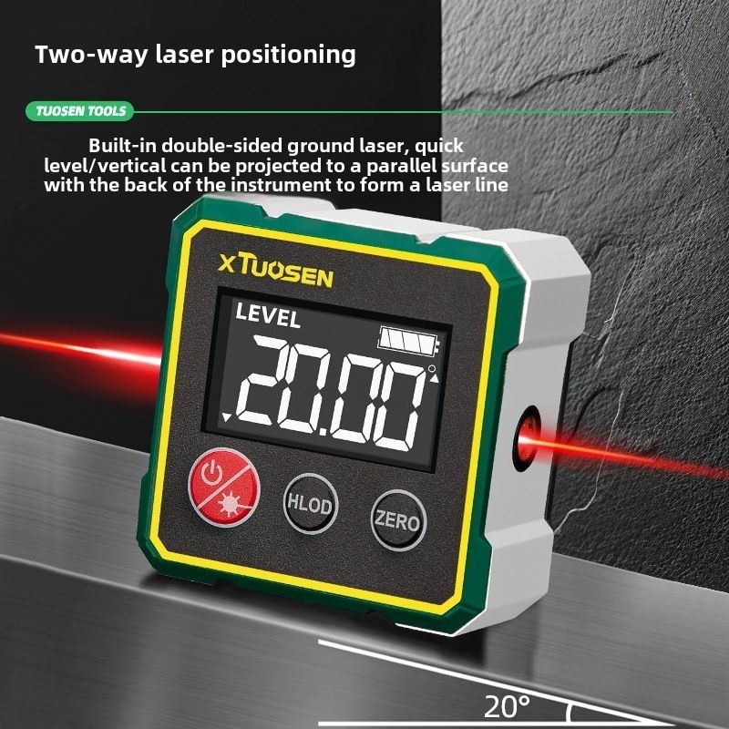 High Precision Digital Inclinometer Box Electronic Level Tool Laser ...