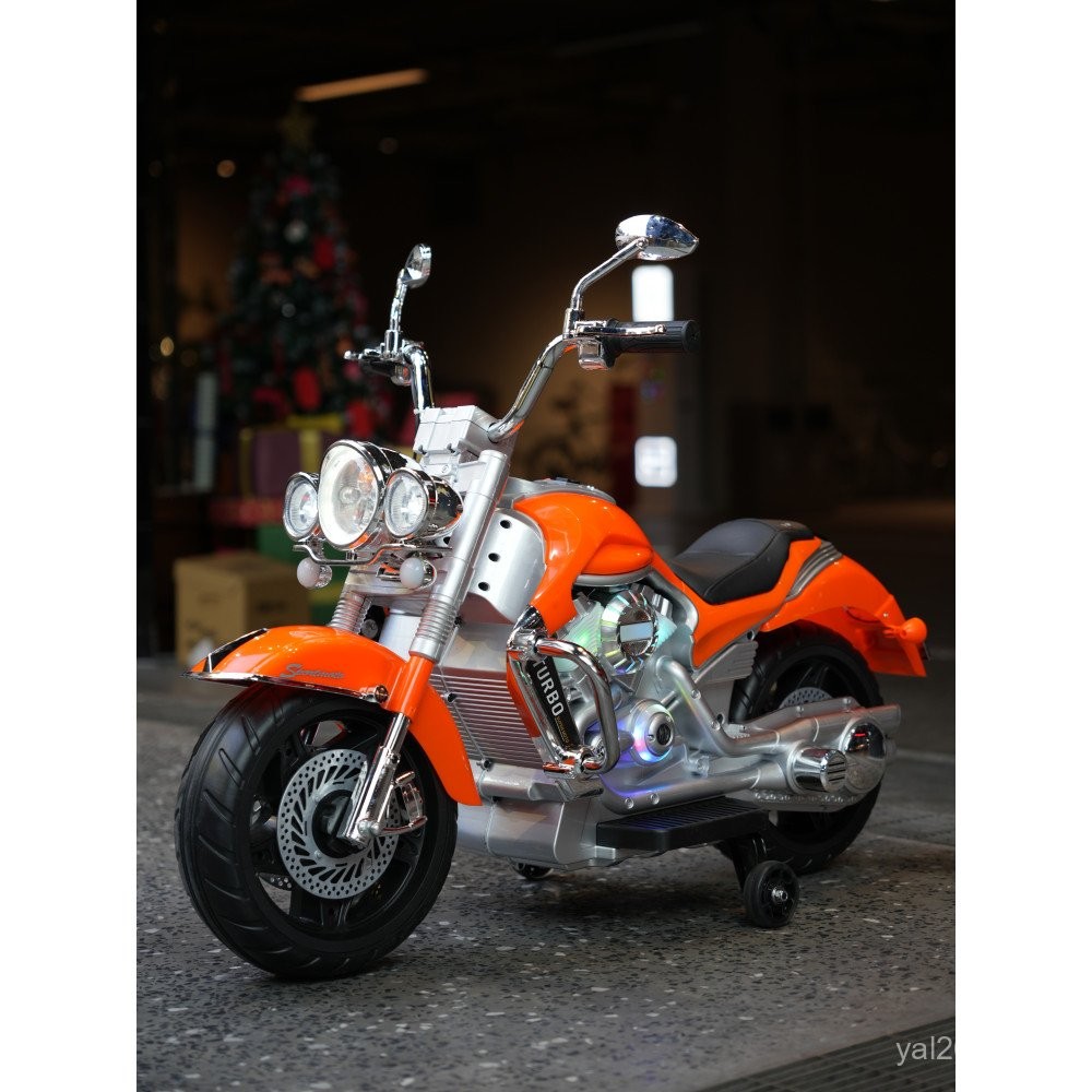 Children's Electric Car Motorcycle Three-Wheeled Can Sit Boys Girls Two ...