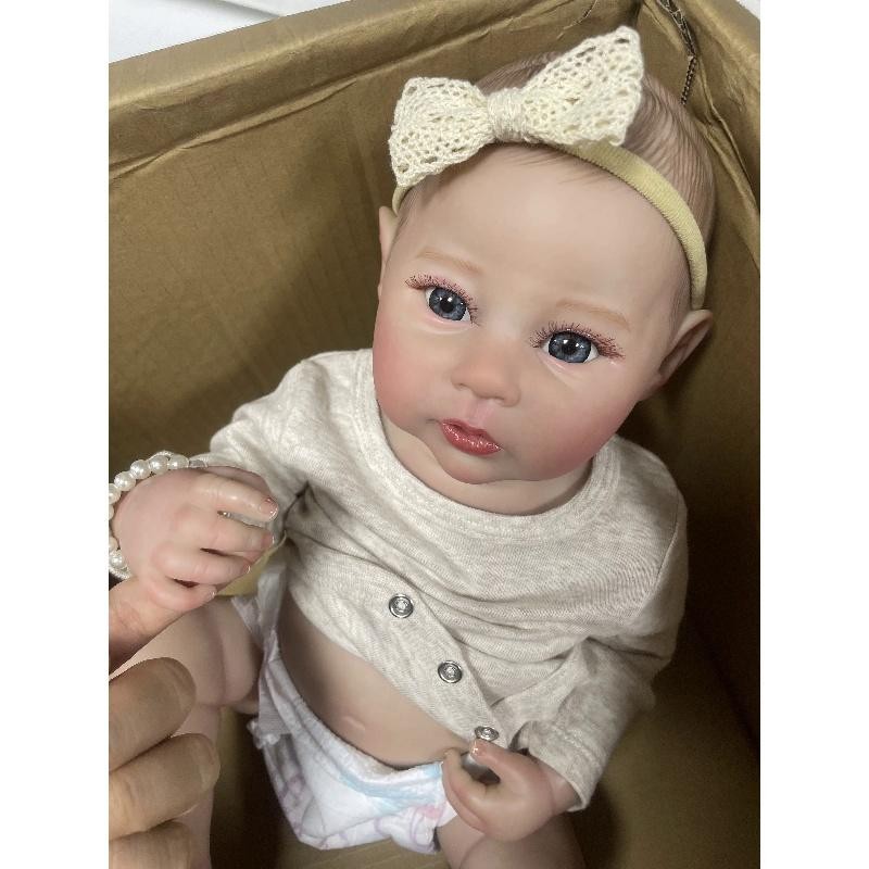 18 Inch Reborn Baby Doll Raven Full Body Silicone Vinyl Girl Washable ...