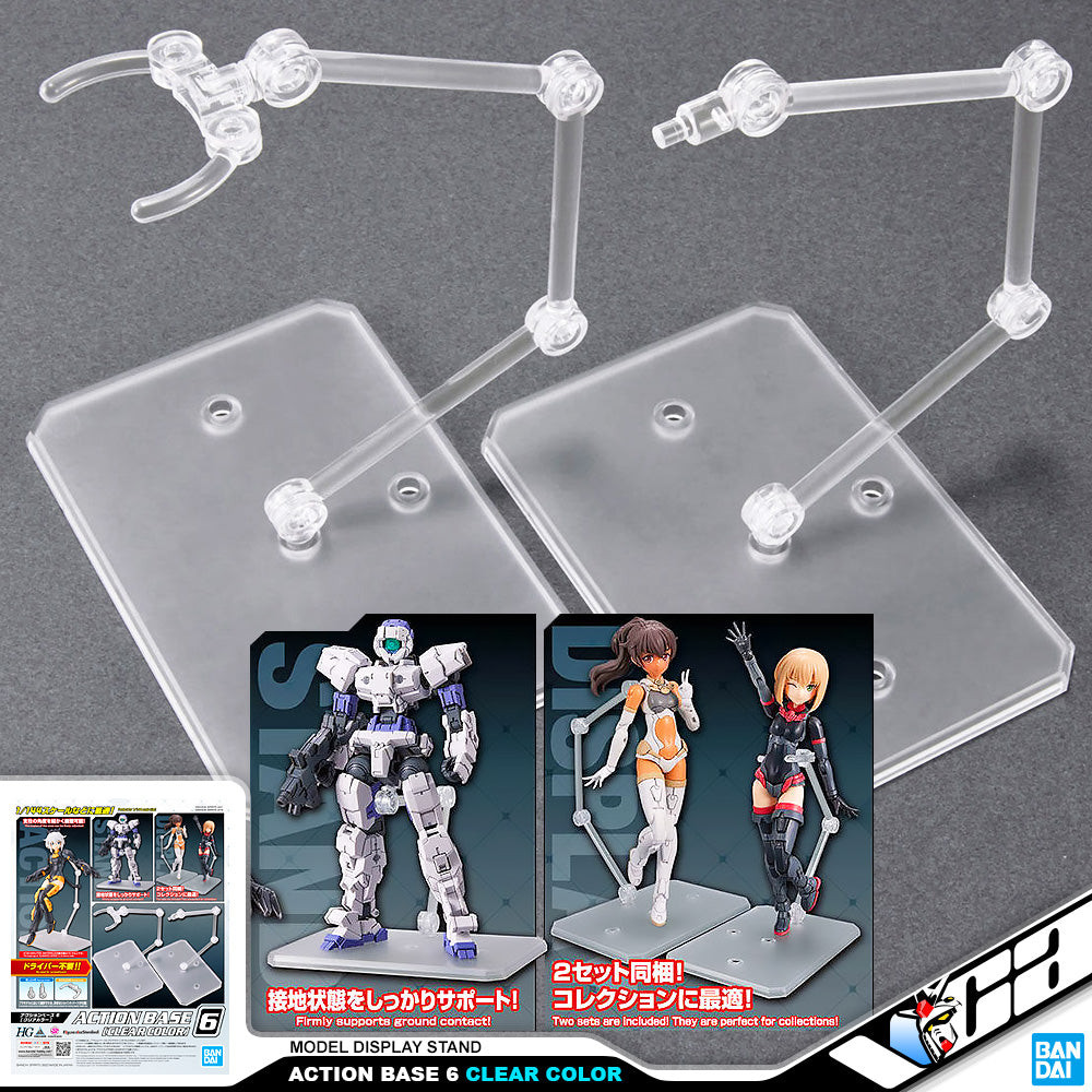 BANDAI GUNPLA ACTION BASE 6 CLEAR COLOR MODEL ACTION FIGURE DISPLAY ...