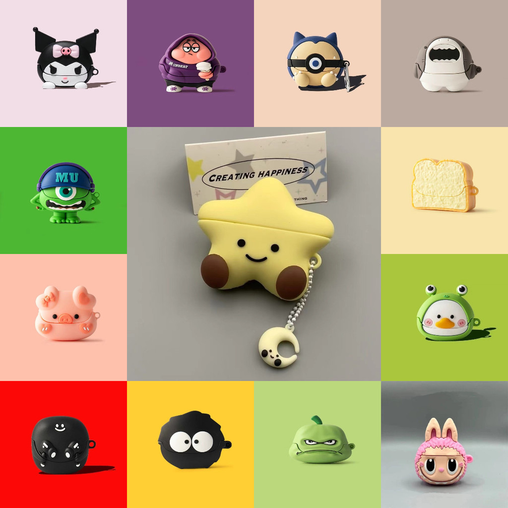 For Baseus Bowie M2s M2s Pro Earphone Case Personality Cartoon Stars ...