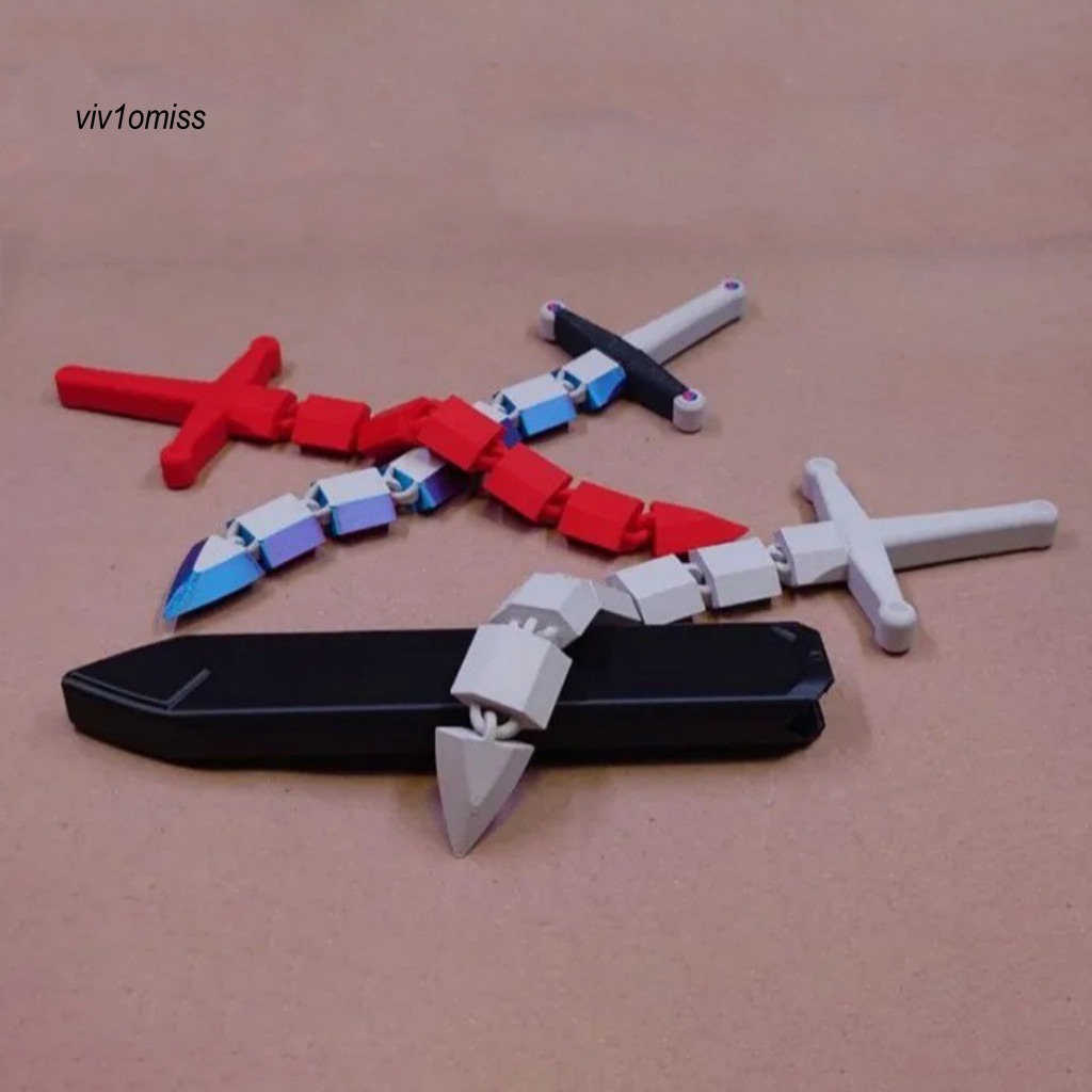 VM_ Mini Size Articulated Knife Child-safe Pla Plastic Toy Mini Movable ...