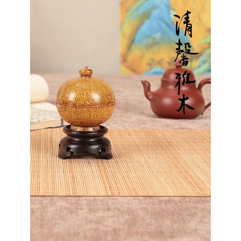 Kayu Merah Lama Gaya Cina Kayu Cendana Merah Bola Kristal Miniatur Labu ...