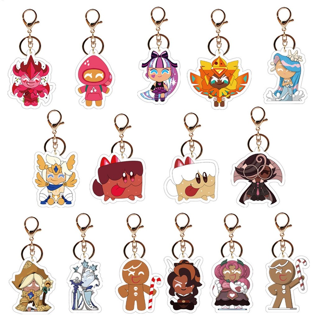 Cookie Run: Kingdom Keychain, Game Cookie Run Acrylic Backpack Pendant ...
