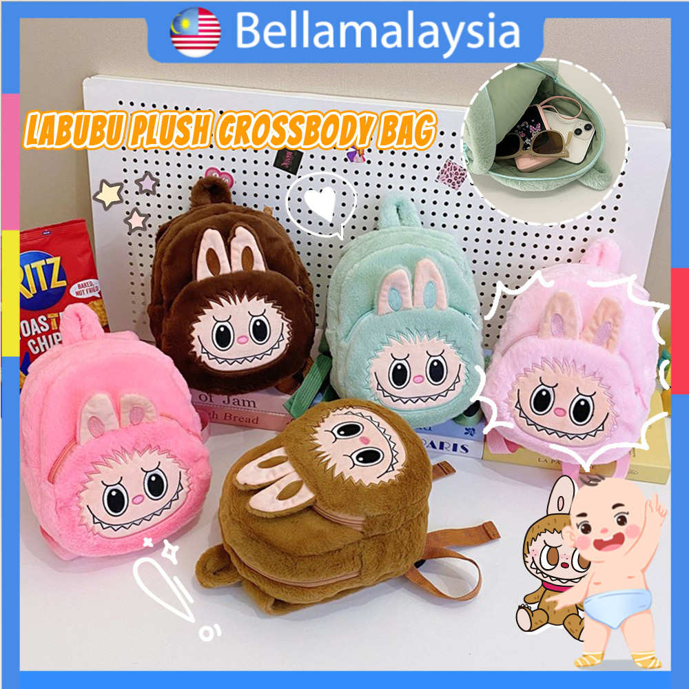 Bella Labubu Large Capacity Plush Backpack Cartoon Beg Sekolah Comel ...