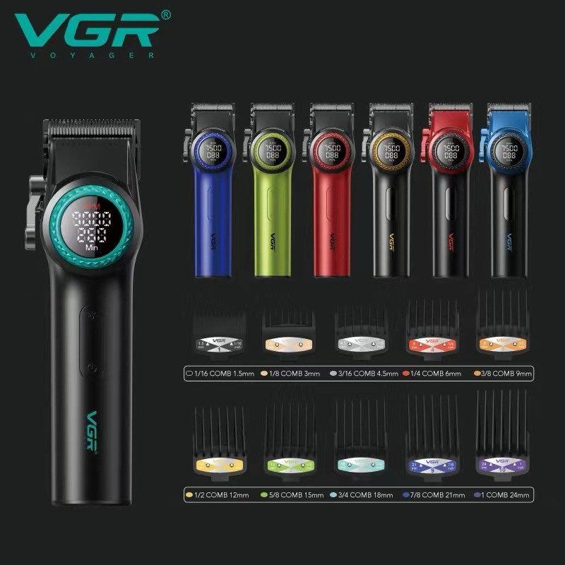VGR V-001 Premium Professional Saloon Series Hair Clipper 7000-9000 RPM ...