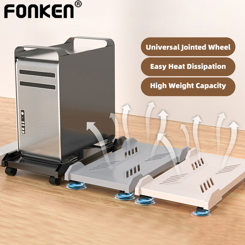 Fonken Computer Tower Stand Mobile CPU Stand PC Tower Cooling Bracket ...