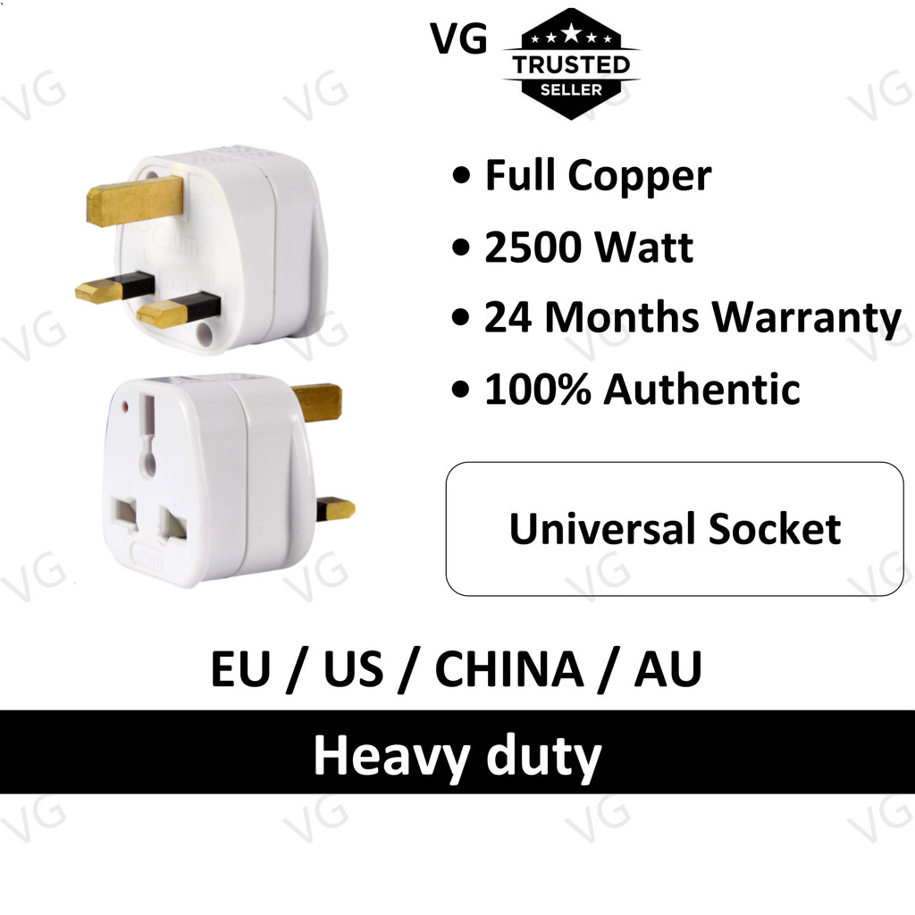 [100% Original] SUM Universal Multi Adapter Travel Adaptor socket Heavy ...