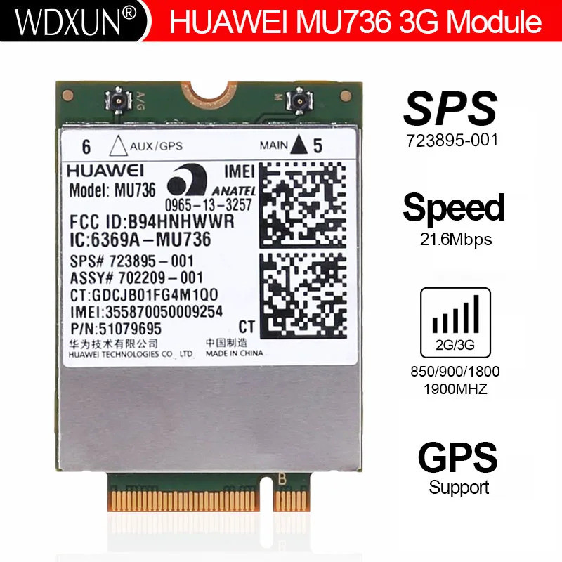 MU736 3G WWAN Card Module HS3110 723895-001 748599-001 For HP ProBook ...