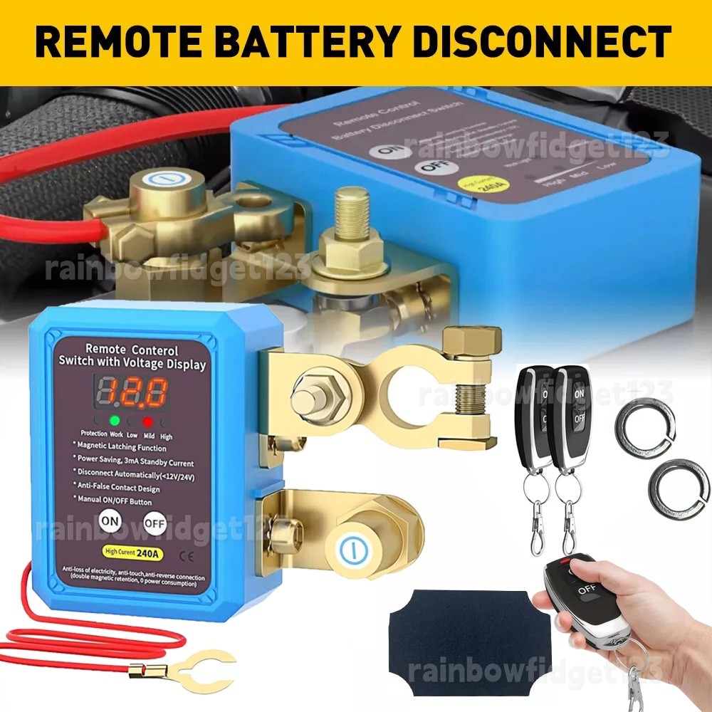 🔥In Stock 🔥Car Battery Disconnect Switch,12V 240A Remote Battery ...