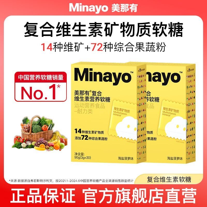 Minayo complex vitamin gummies 68 Kinds of Fruits Vegetables ...