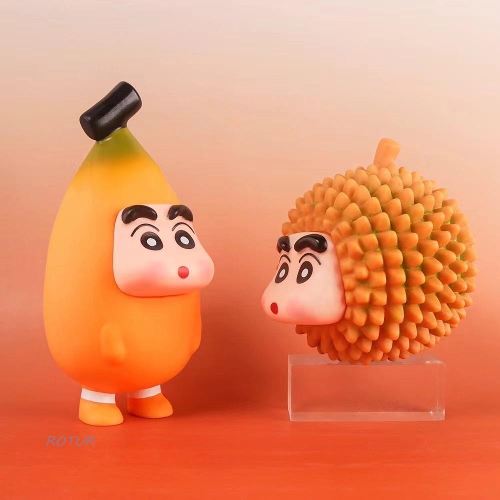 ROTUR Fruit Crayon Shin-chan Piggy Bank, Figure Model Banana Crayon ...