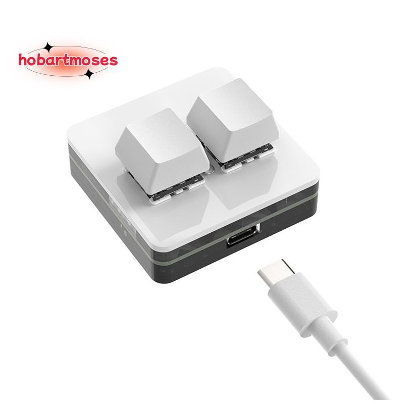 Custom Mini Keyboard 2 Key RGB Macro OSU Keypad Programmable Mechanical Keyboard for Gaming ...