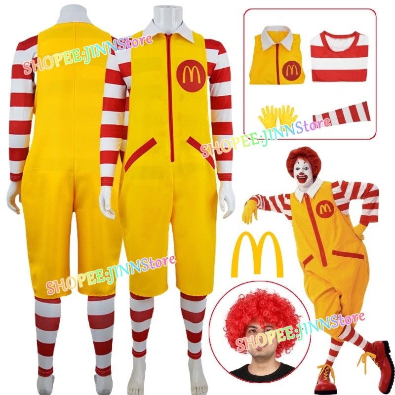 -JINN-MCDONALD Cosplay Costume RONALD MCDONALD Outfits Wig Full Set ...