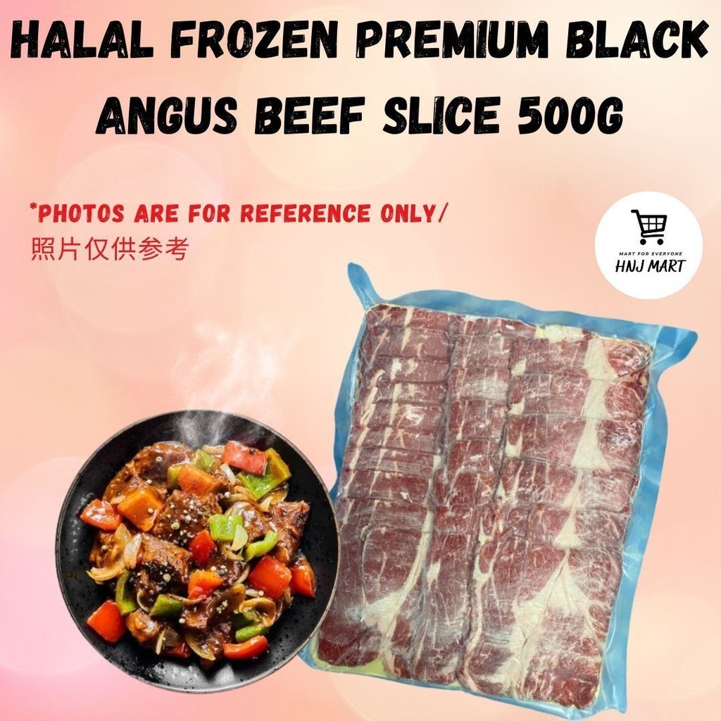 HALAL PREMIUM BLACK ANGUS BEEF SLICE 500G HIRISAN DAGING LEMBU PREMIUM ...