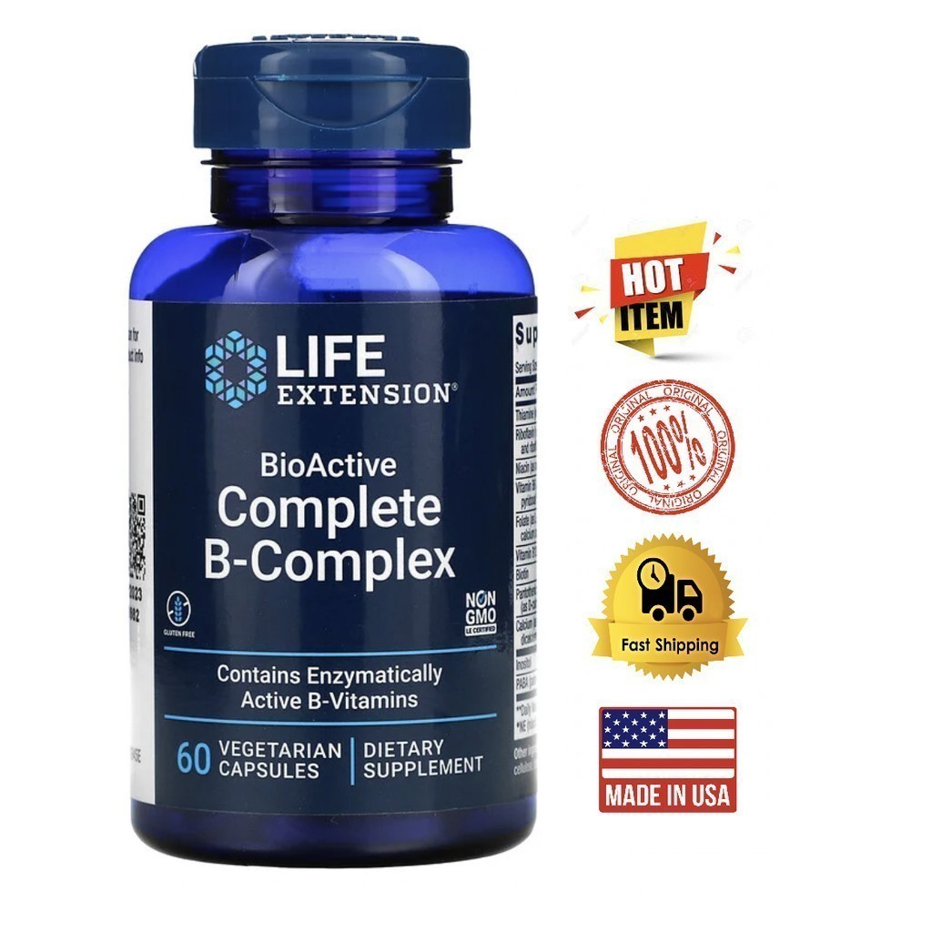 BioActive Complete B-Complex, 60 Vegetarian Capsules | Shopee Malaysia