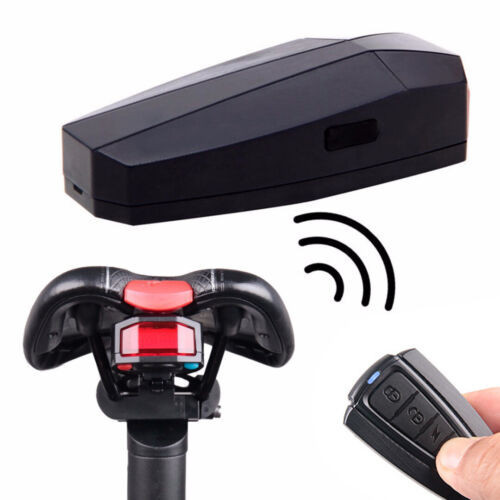 Bike Bicycle Security Lock Alarm LED Tail Anti-theft Remote Control ...