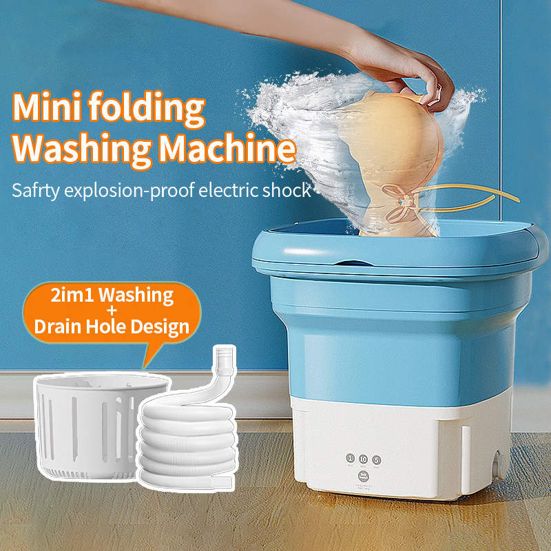 Mesin Basuh Mini Mini Washing Machine Folding Travel Laundry Washer ...