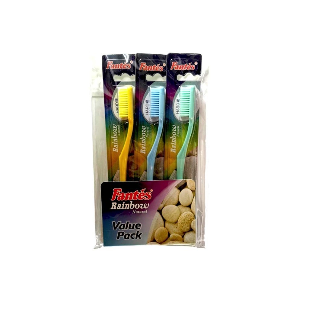 (3 IN A SET) Fantes Tooth Brush Natural Fante Toothbrush Berus Gigi ...