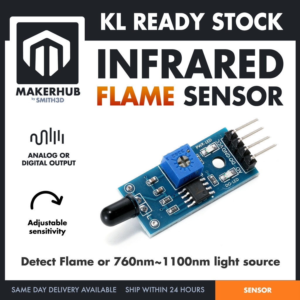 Infrared Flame Sensor Module Fire Detector Sensor Module For Arduino 