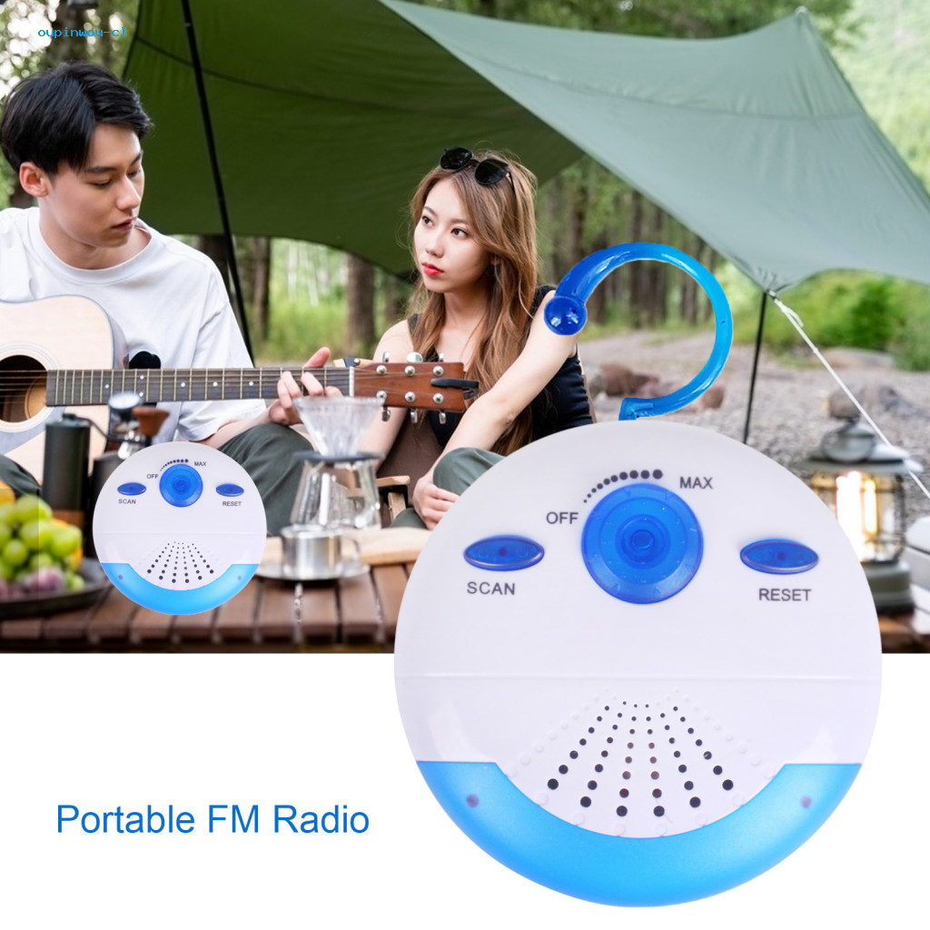 oupinwou Waterproof Bathroom Radio Built-in Speaker Radio Waterproof Fm ...