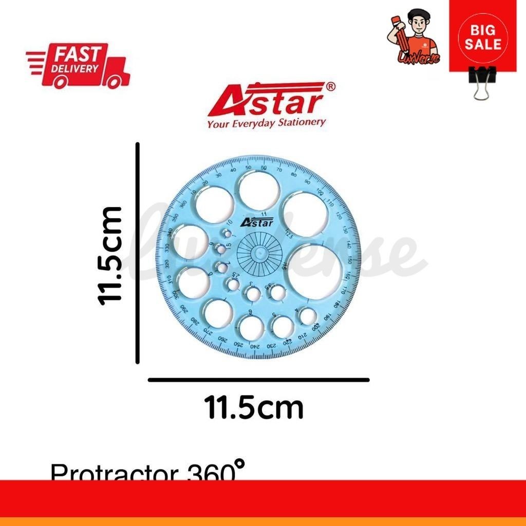 Astar 360 Degree Rounded Ruler with Hole / 360 Protractor 🔥ReadyStock🔥 ...