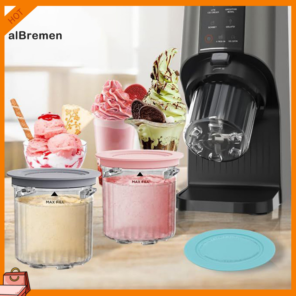 (New) Ice Cream Cup Freezer-safe Ice Cream Cups Colorful Leak-proof Ice ...