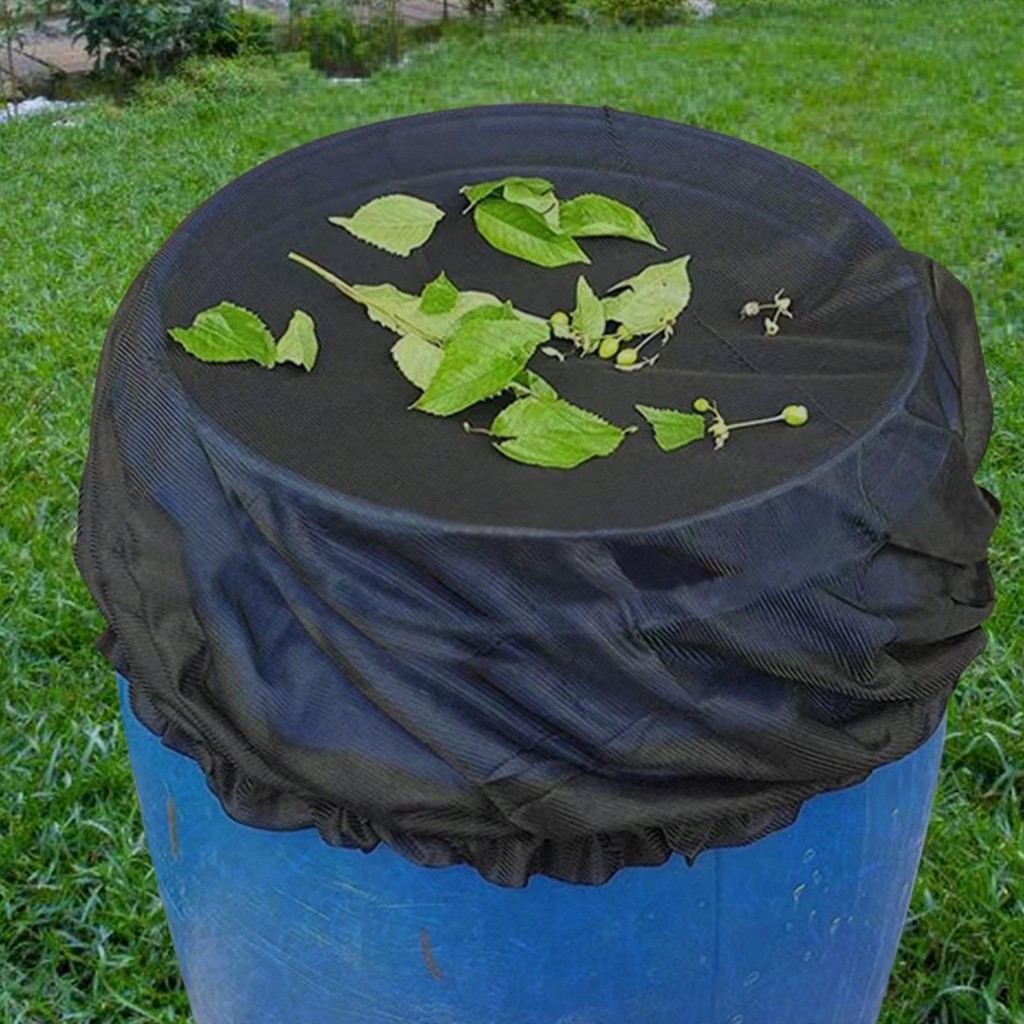 Rain Barrel Mesh Cover Rain Collection Barrel Covers with Adjustable ...