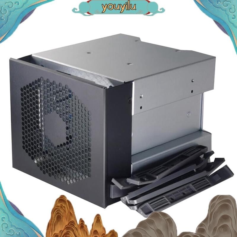 4-Bay Large Capacity HDD Hard Drive Cage Rack 5 Inch 3 x Optical Drive ...