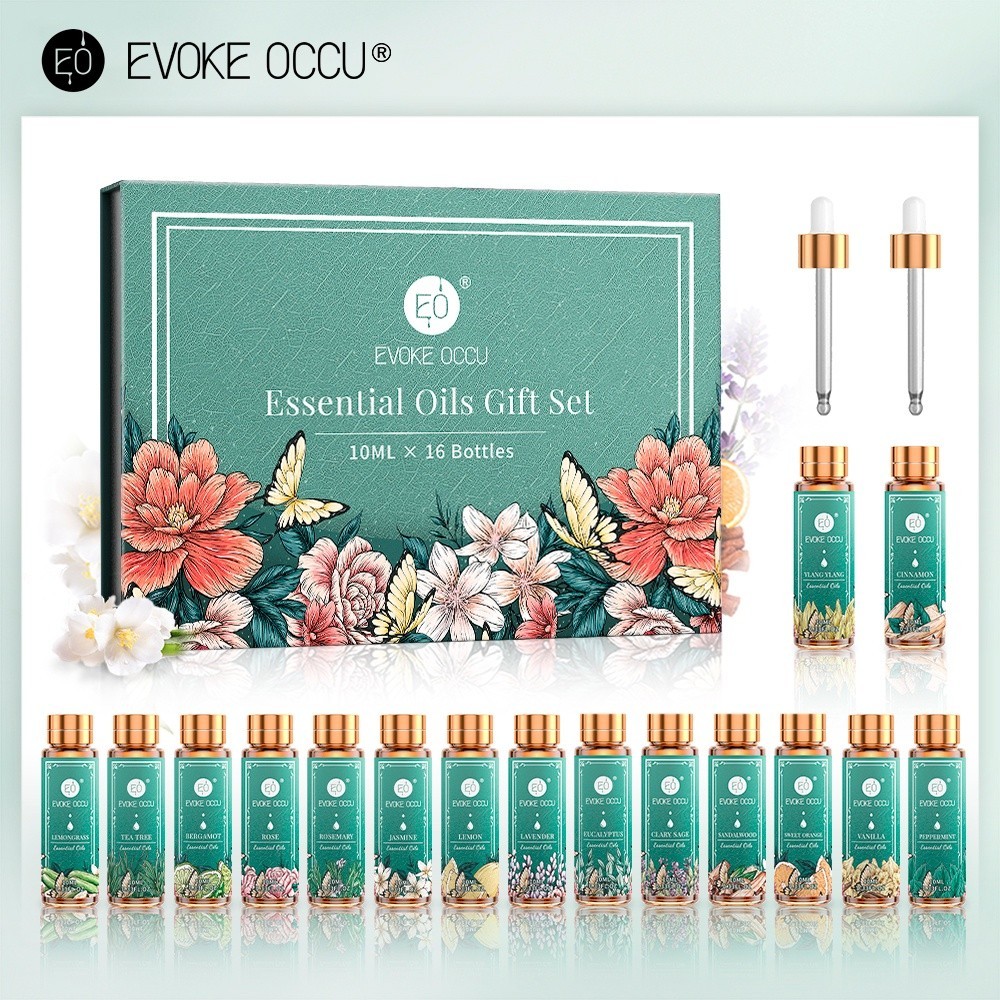 Evoke Occu (16in1) 10ml Essential Oil Gift Box with Dropper Diffuser Soap Candle Making | Shopee ...
