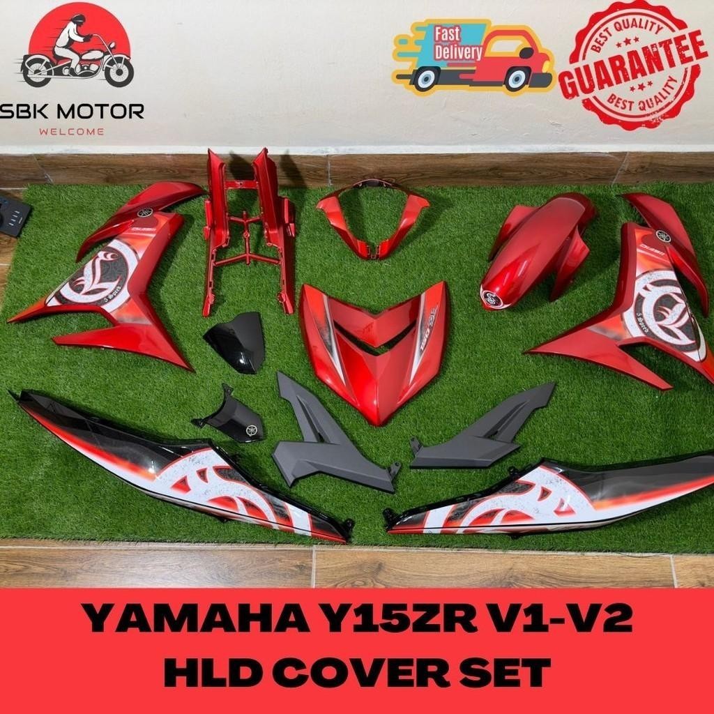 YAMAHA Y15ZR V1/V2 BATIK-13 (78) BATIK MERAH HITAM RM7+BG Y15ZR COVER SET HLD STICKER TANAM ...